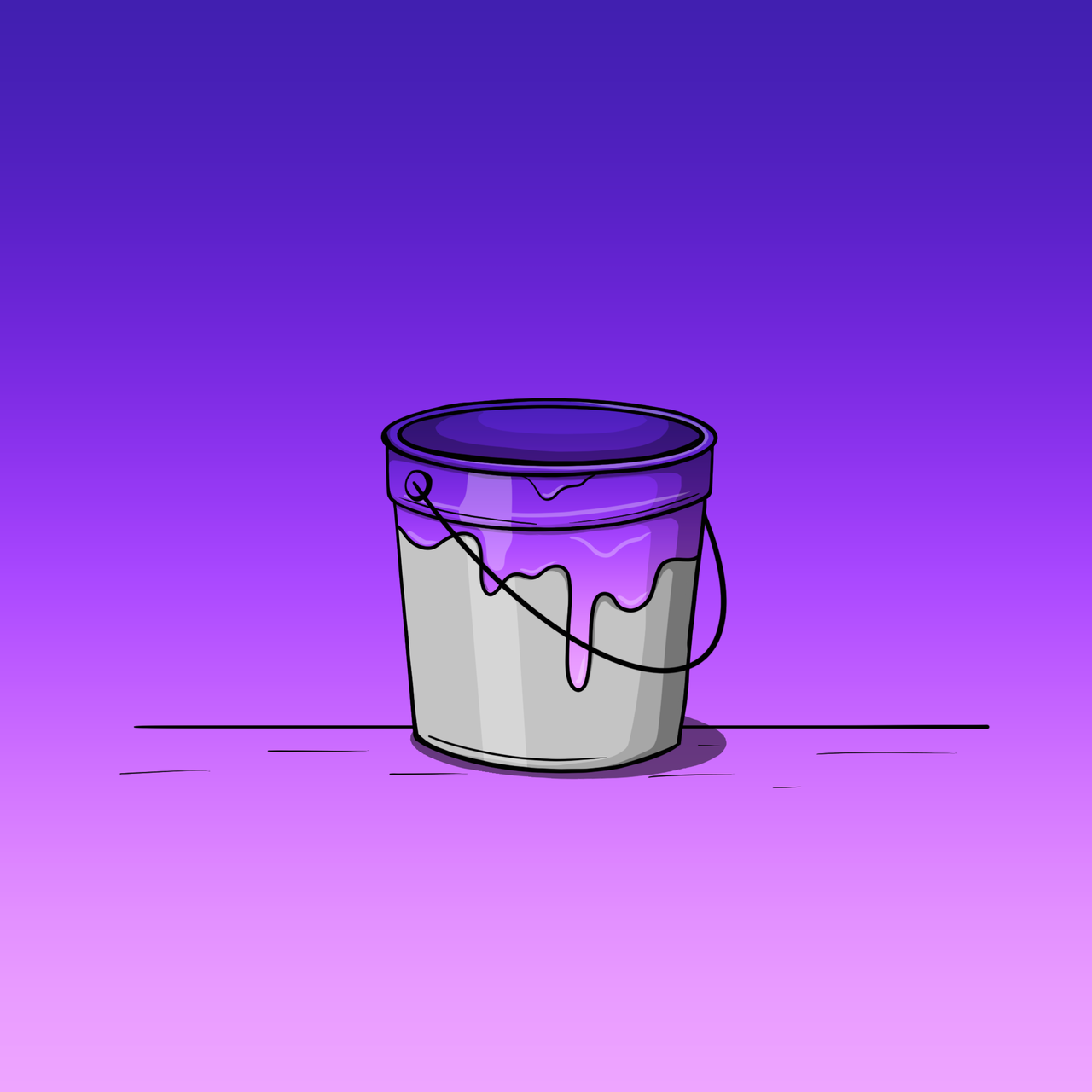 Raffle: Paint Bucket - Purple Gradient - Shitty Kitties